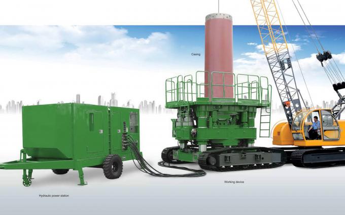 1.2m-2.6m Dia Bored Pile Foundation Casing Rotator 750 mm Pulling Stroke